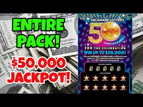 50th Anniversary 20x the celebration Delaware lottery scratch off tickets #scratchers #lottery