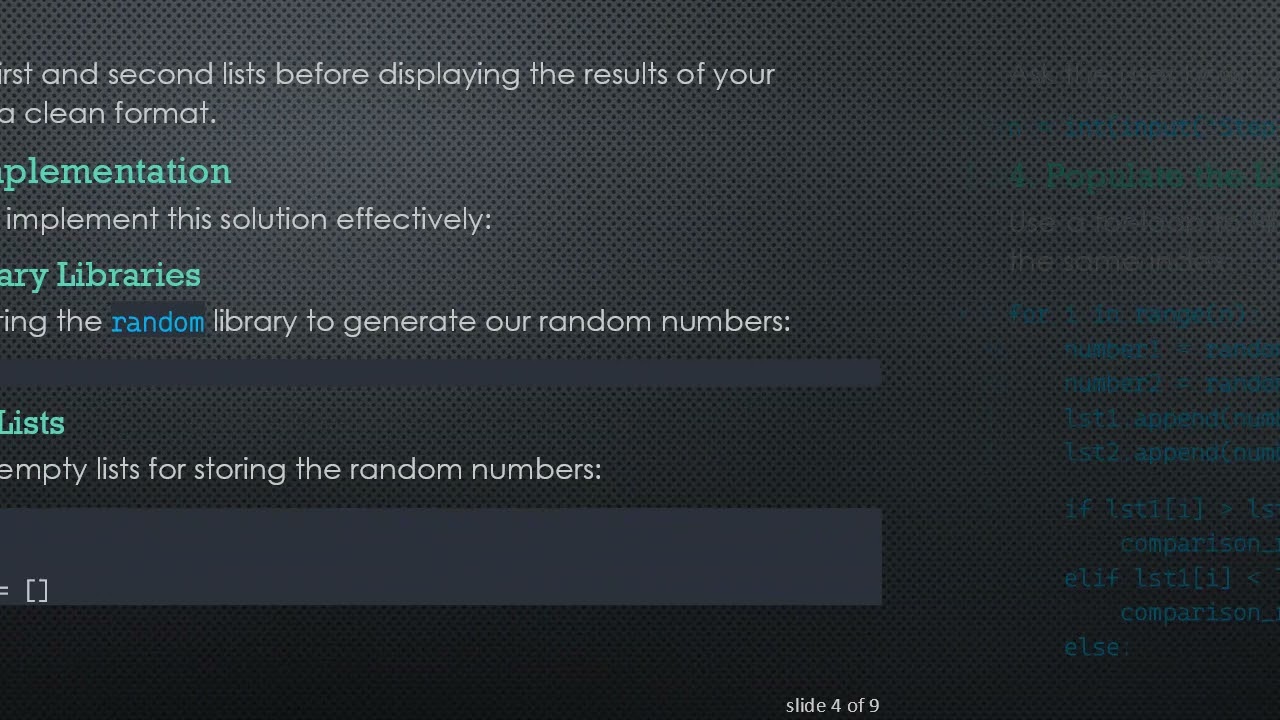 How to Compare Two Lists in Python Using a For-Loop