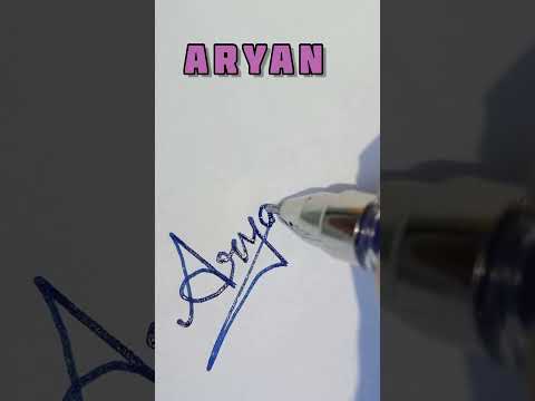 Aryan Signature Explain 🥰🥀🌷#signature #trending #viral #art #aryan