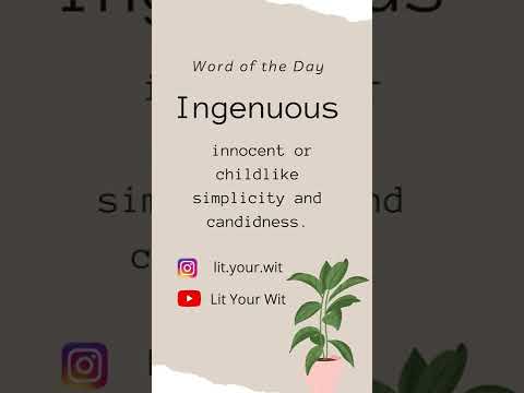 How to pronounce Ingenious | Word of the day | #2022 #dawnvocabulary #ingenious