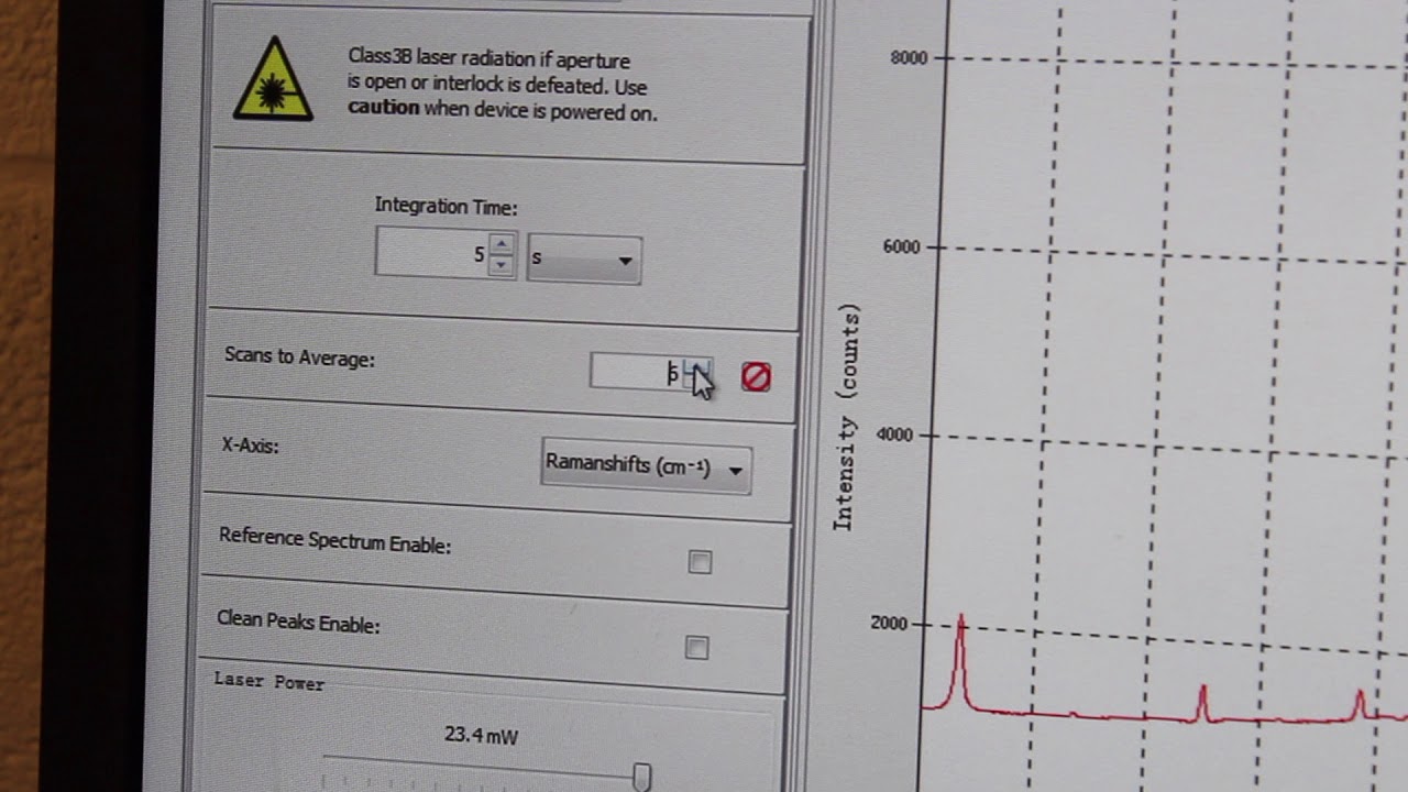 Raman: Changing Settings to Obtain a Good Spectrum