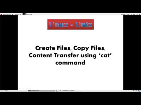 2. Linux - file create, copy, content transfer using "cat" commands
