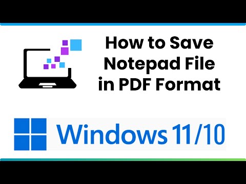 How to Save Notepad File in PDF Format in Windows 11