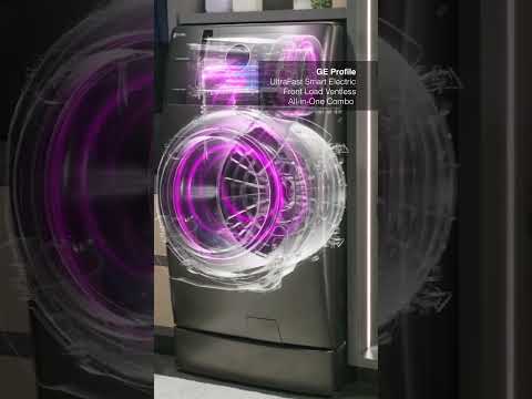 GE Profile 28 in. 4.8 cu. ft. UltraFast Smart Electric Front Load Ventless All-in-One