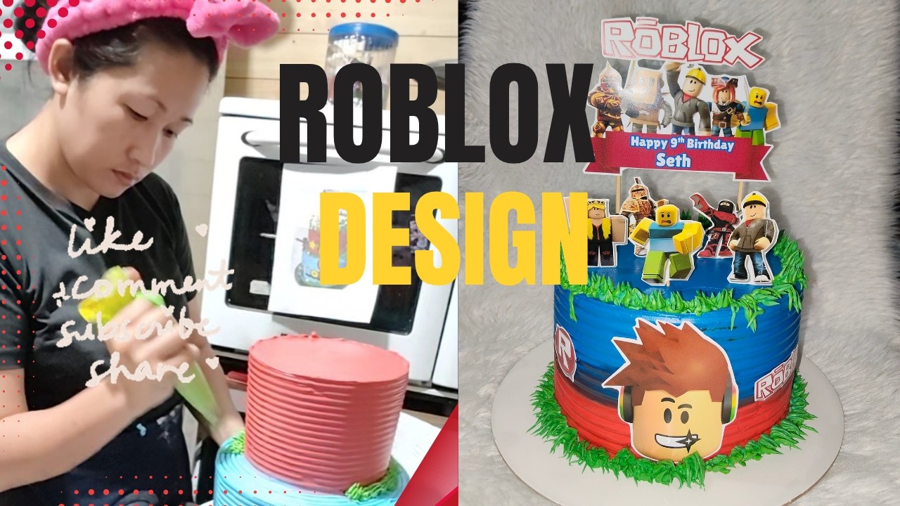 2 tier Roblox Cake