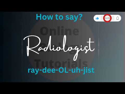 How to say Radiologist | Radiologist I How to pronounce Radiologist | Learning Pronunciation