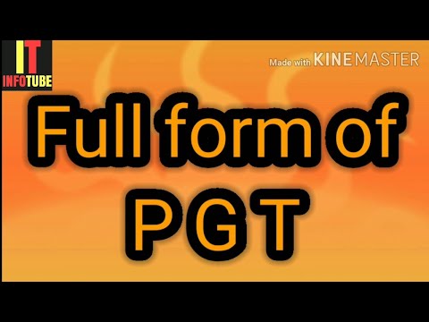 Full form of PGT | what is pgt