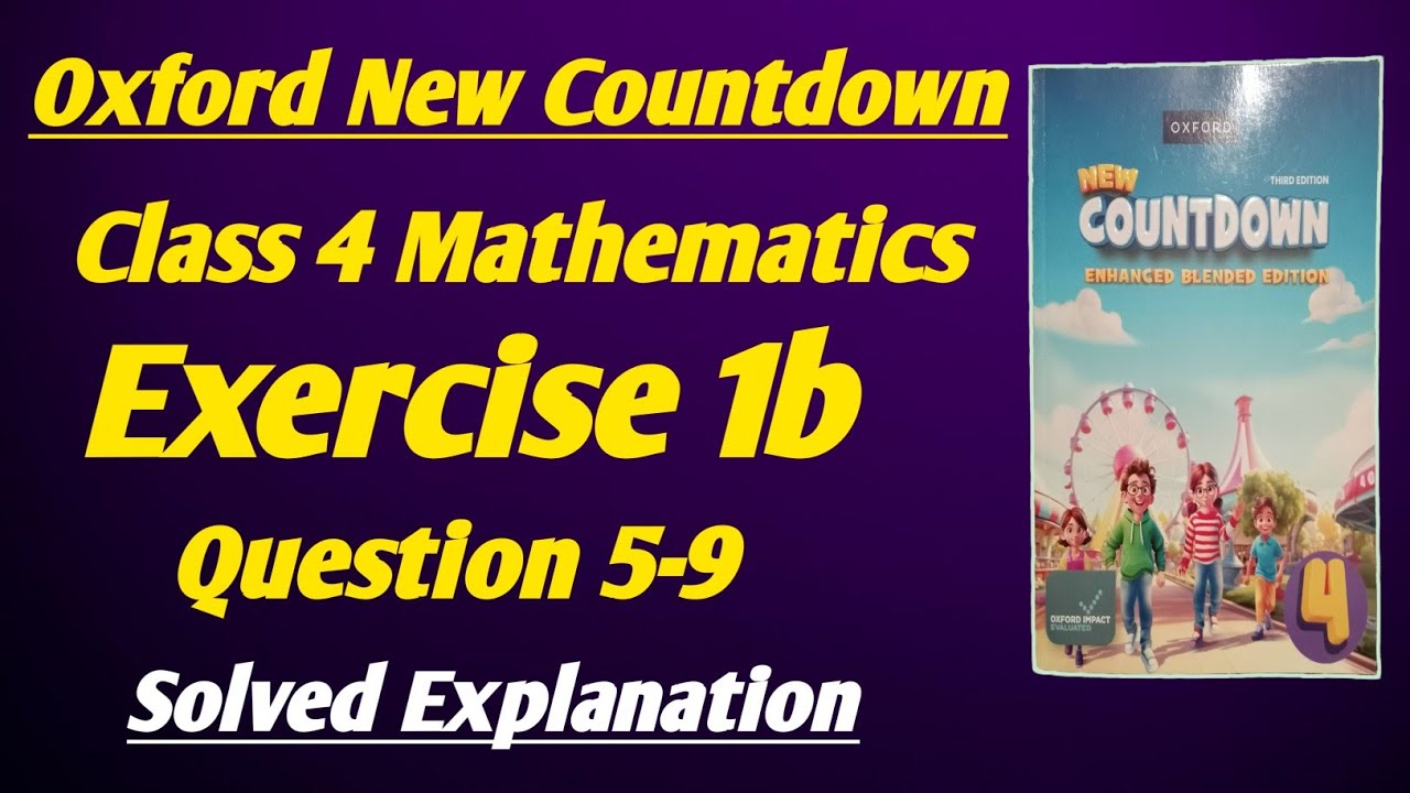 Class 4 Math Chapter 1 Ex 1b Q 5 to 9 | class 4 math unit 1 ex 1b q 5-9| Whole Numbers and Operation