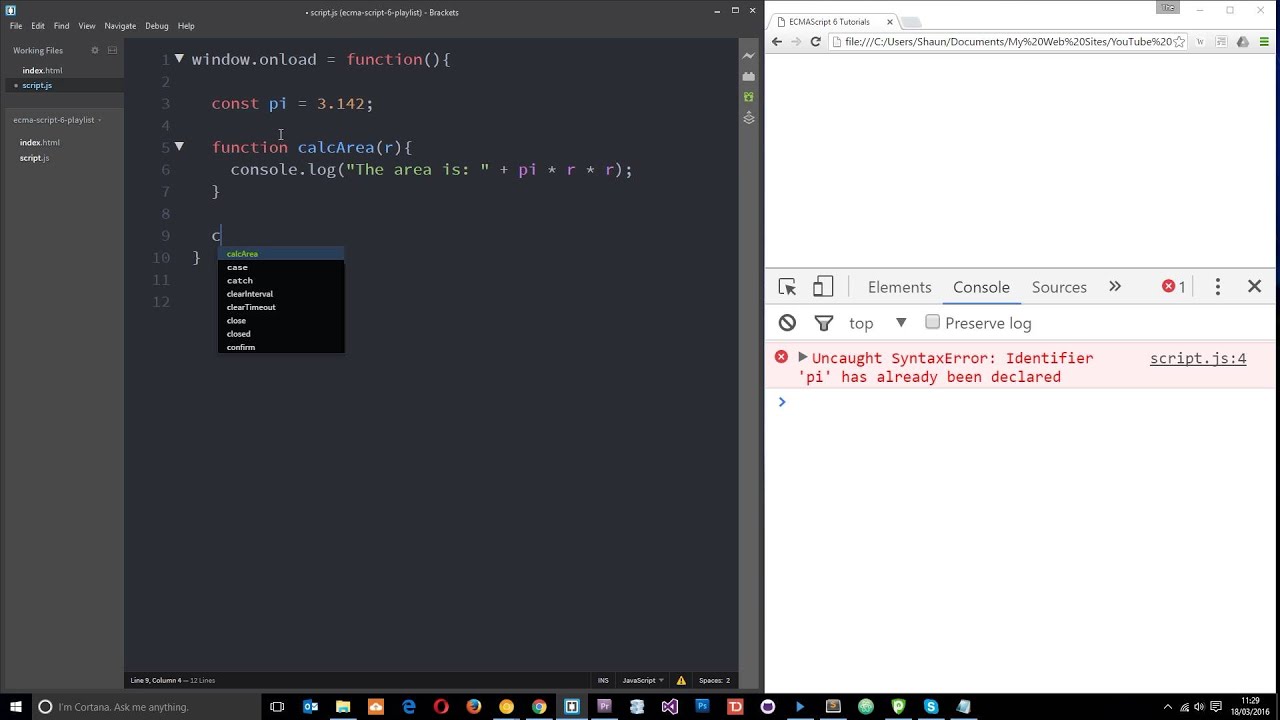 JavaScript ES6 Tutorial #2 - Constants