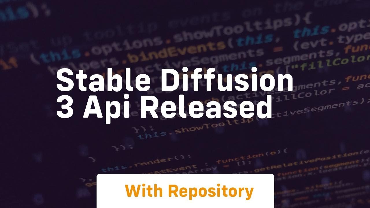 stable diffusion 3 api released