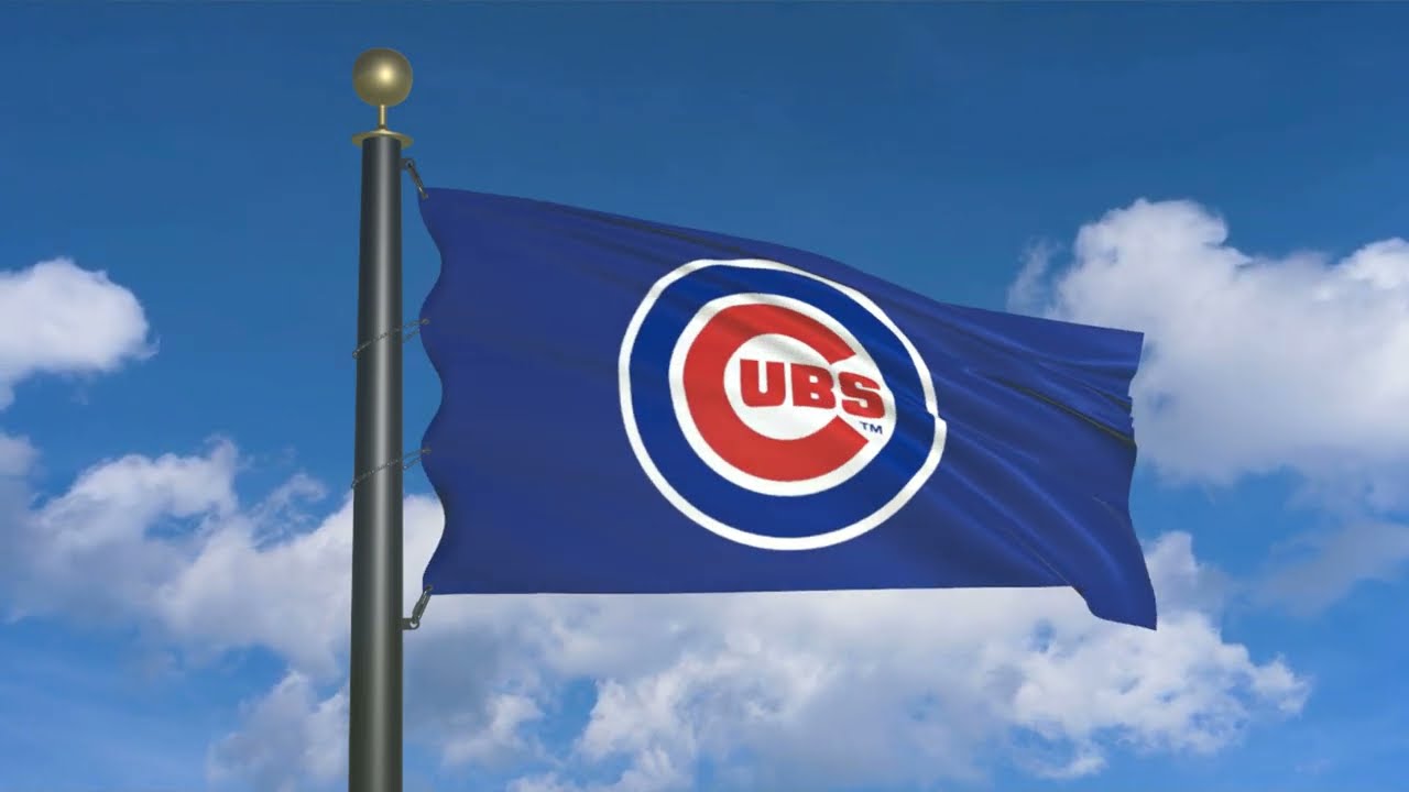 Chicago Cubs Flag Logo Animation (moving clouds)