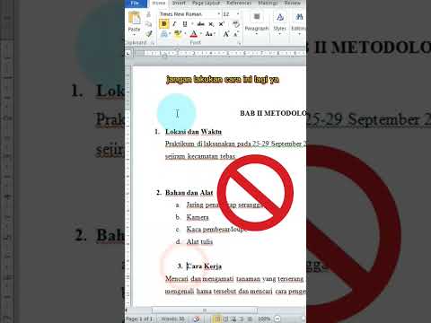 trik mudah tapi banyak yang belum tau cara merapikan nomor yang berantakan di word dengan cepat