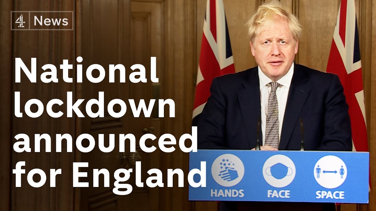 PM announces second national lockdown for England from Thursday