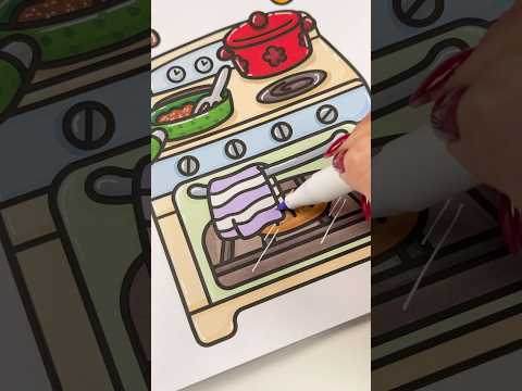 Dinner time! 🍳 Cozy Hygge coloring book by Didi Plums #coloringbook #asmr #asmrcoloring