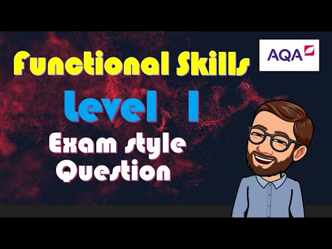 Functional Skills maths - Exam Style Question Level 1 AQA