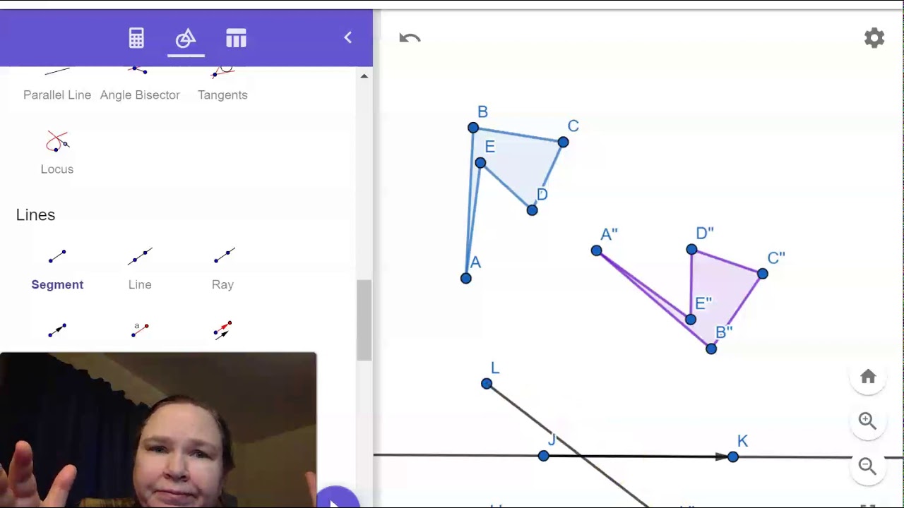Finding a Glide Reflection vector and reflection line using Geogebra