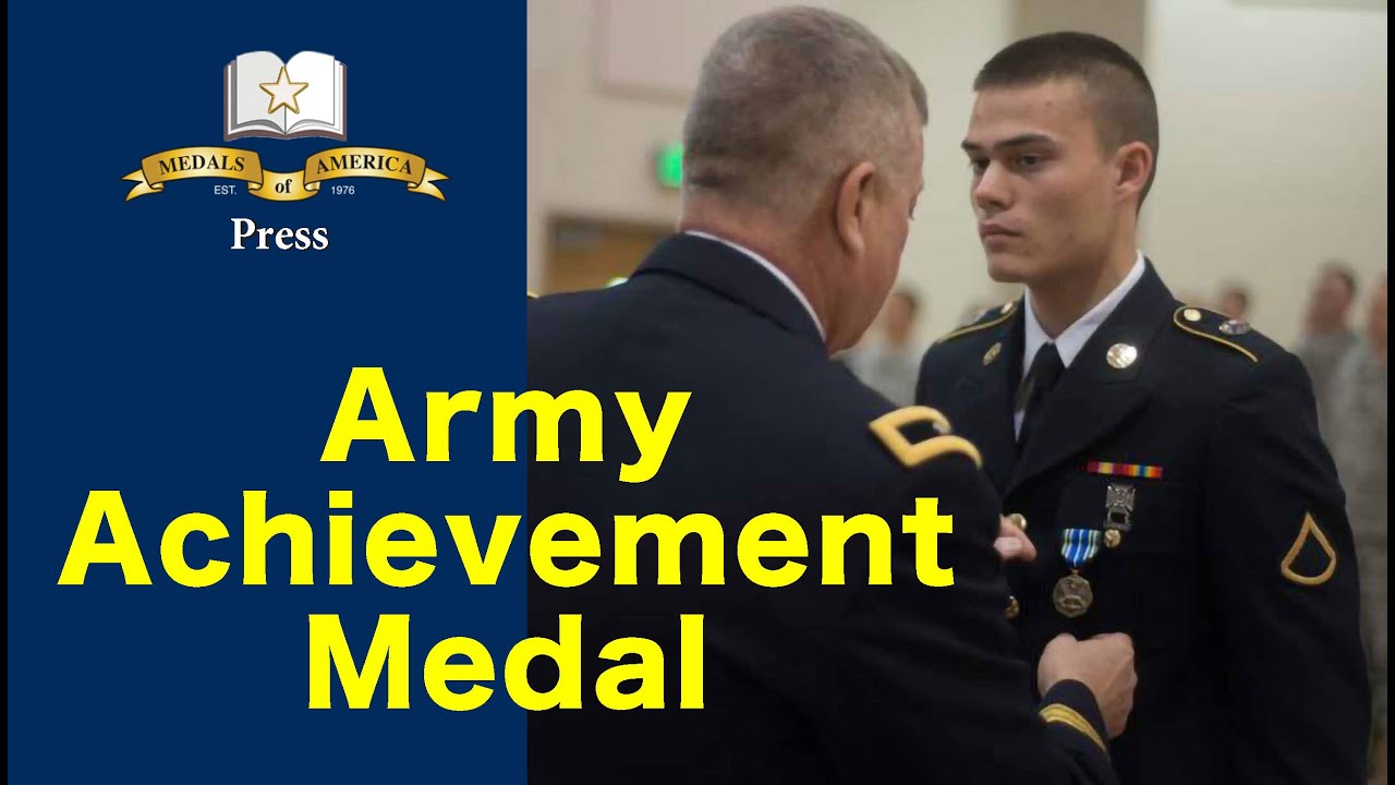 Army Achievement Medal (AAM), U.S. Army Achievement Medal & Miniature for Achievement and Merit.