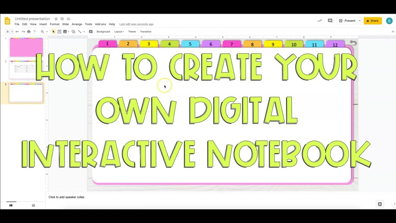 How to Make a Digital Interactive Notebook