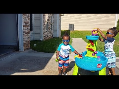 SAHM Daily Vlog |Day In The Life| Step 2 Rain Showers Splish Splash Waterfall Water Table Fun!!!