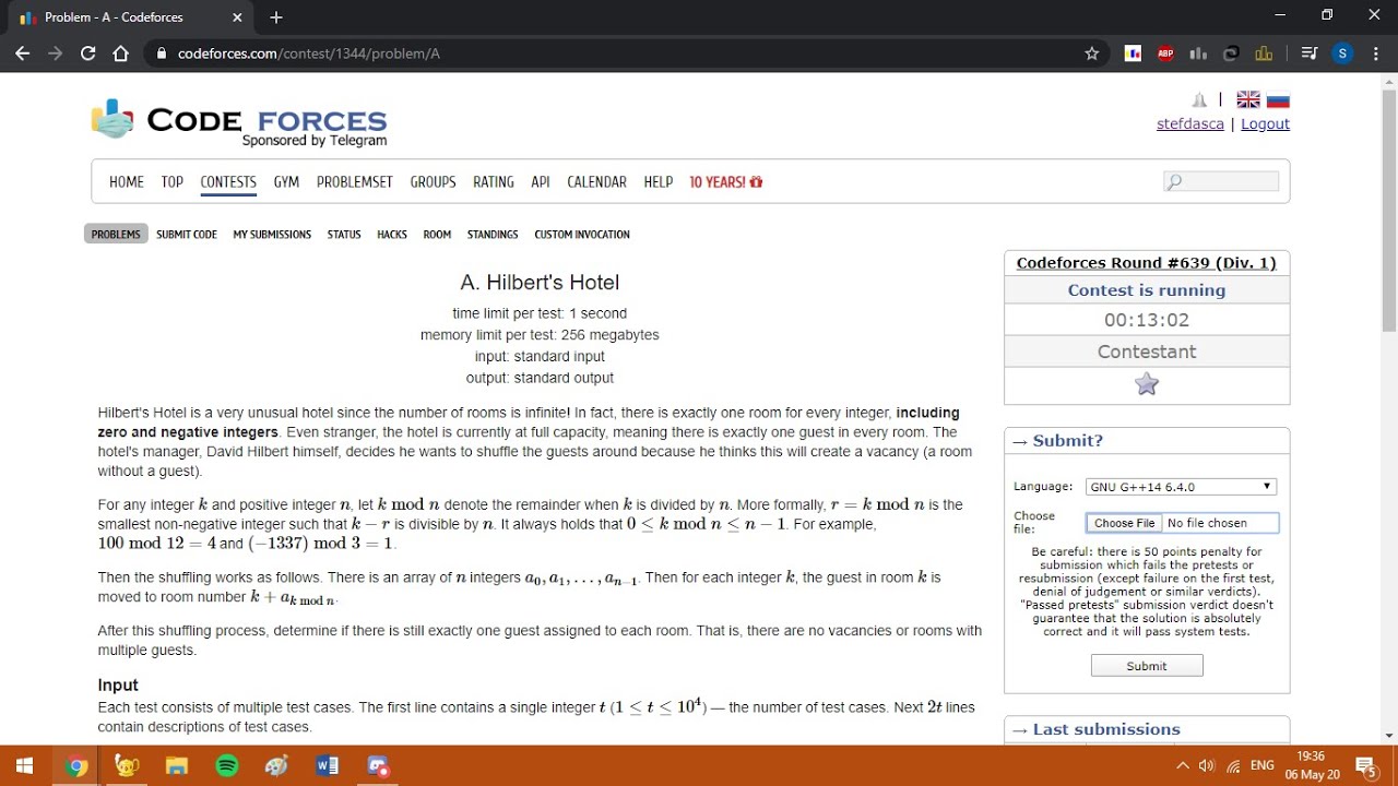 Codeforces Round #639 - Div1 A / Div2 C - Hilbert's Hotel - Video Tutorial