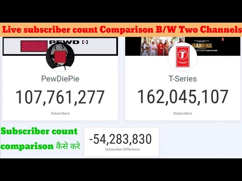 Live Subscriber Count Comparison of two youtube channel ( Technical Made