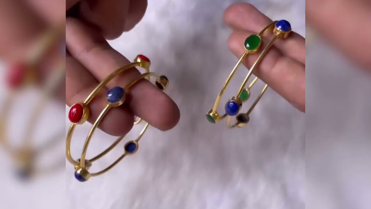 Gift Your Girl Gold Polished Bangles | The Chandi Studio | Silver Bangles Collection