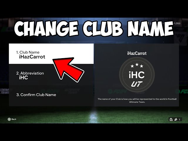 How to change your club name in EA FC 24 Ultimate Team