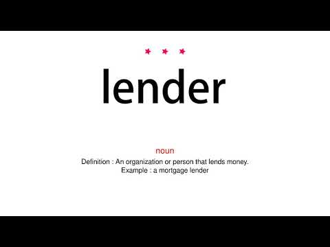 How to pronounce lender - Vocab Today