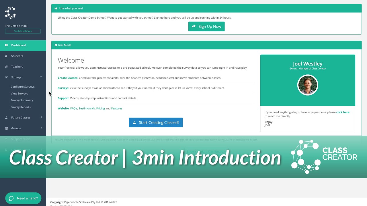 Class Creator | 3 Minute Introduction
