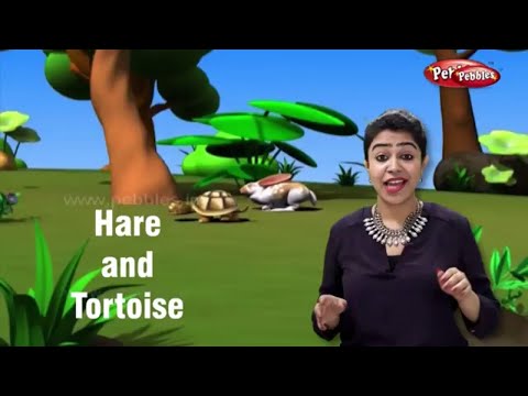 Moral Stories in English For Children | Hare and Tortoise Story | Storytelling in English For Kids
