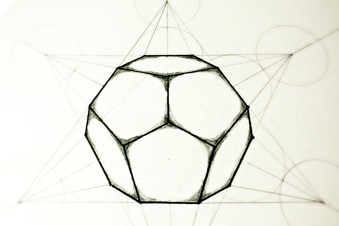 How To Draw Dodecahedron - The 5 Platonic Solids