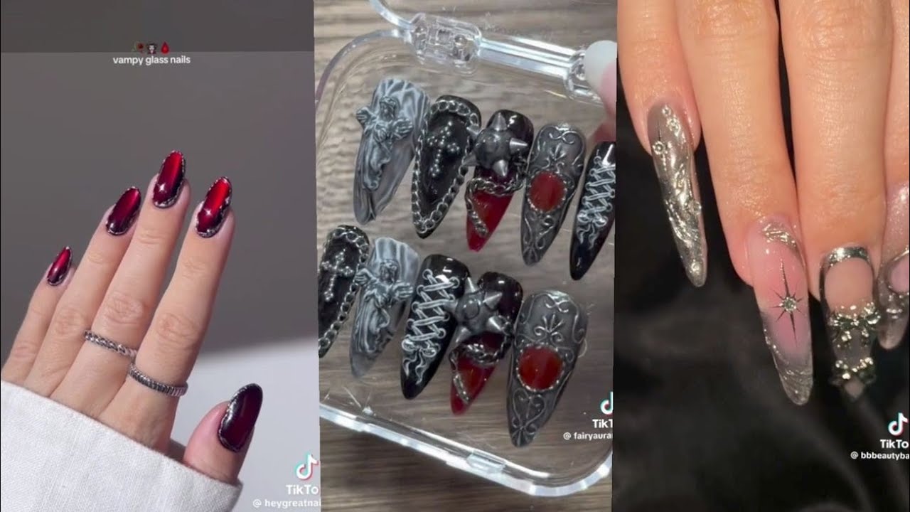 Gothic nail inspiration | TikTok compilation 💅 Uñas góticas inspiración 