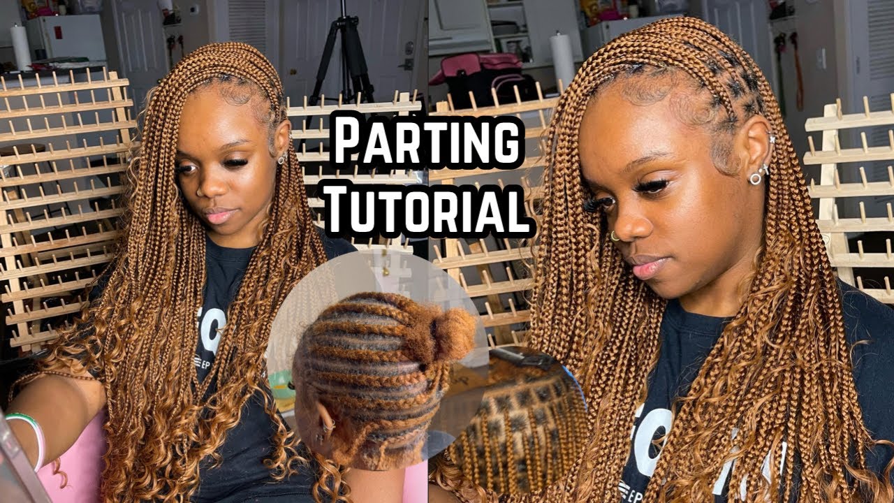 DETAILED Parting Tutorial | Small Knotless Braids | PERFECT PARTS