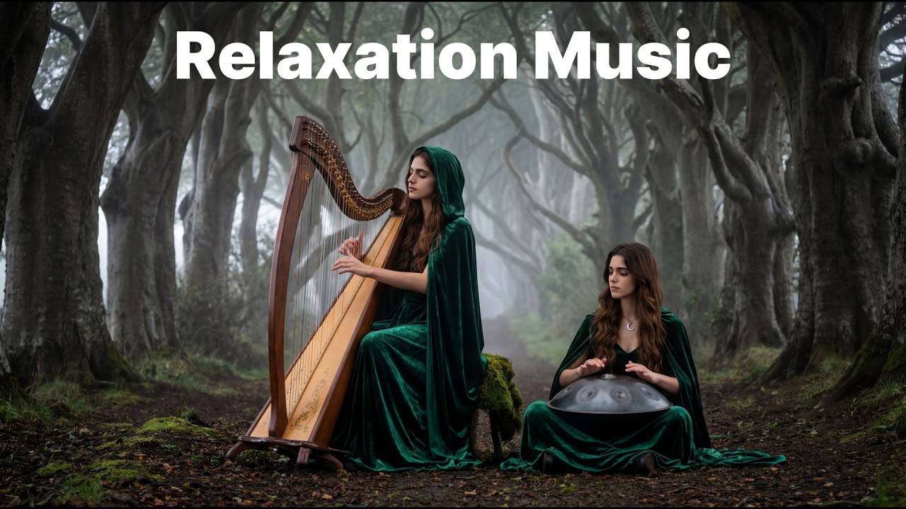 🌑 Mystic Avenue | Deep Handpan & Soft Harp in The Dark Hedges (1-Hour Meditation)