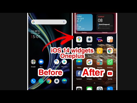 Install iOS 14 widgets on Oneplus Launcher