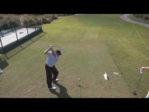 GOLF SWING 2013 - JOHN HUSTON DRIVER - ELEVATED DOWN THE LINE & SLOW MOTION - HQ 1080p HD