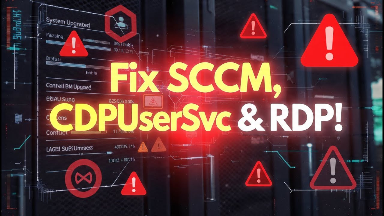 How to upgrade Windows Server 2012 R2 to 2016 and fix SCCM, CDPUserSvc, and RDP issues