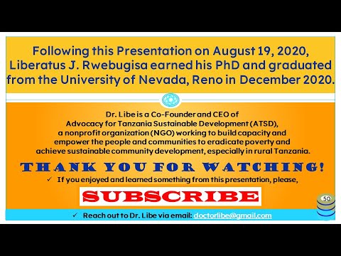 Dr. Libe Dissertation Defense - LIVE OFFICIAL PRESENTATION VIDEO