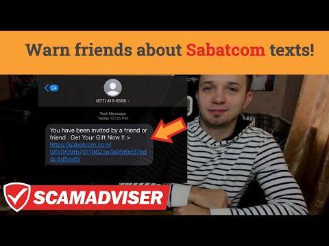 Sabatcom - scam or legit text message notifying about some free gifts? What is sabatcom?