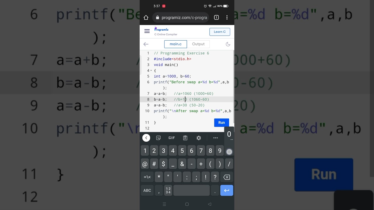 Chapter#2 Programming Exercise 6 (Solution) Class 10 Computer Science