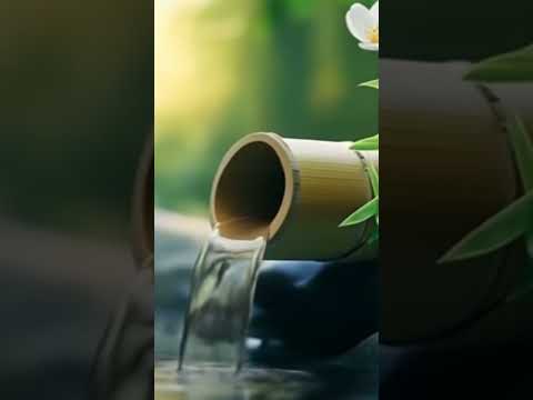 Watch What Happens When Water Flows Through Bamboo! #relaxingmusicsleep