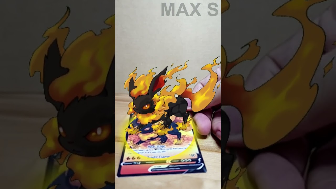 Mega Flareon X/Y Pokémon Evolution TCG | AR Card by Max S #Shorts