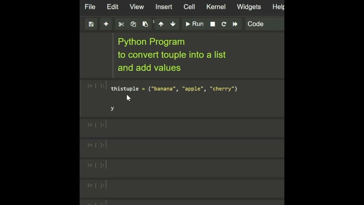 #python program to convert tuple into a list and values || #coding