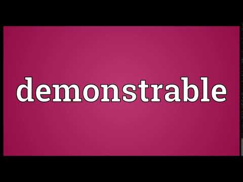 Demonstrable Meaning | Wordogram