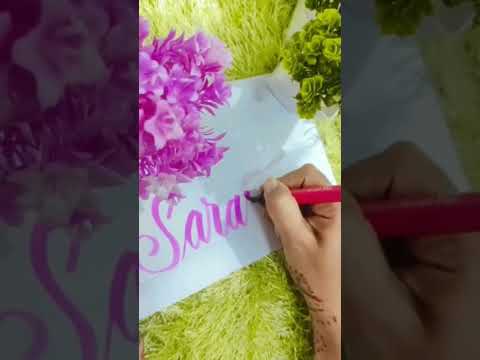 Saranya name calligraphy ❤️#trending #youtubeshorts #love