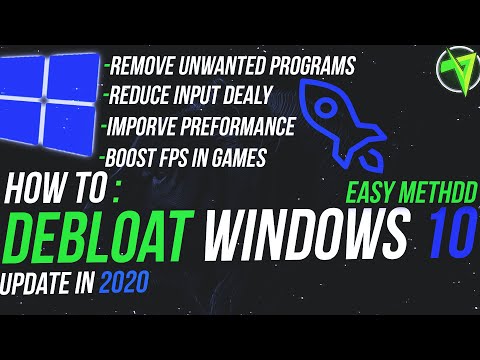 🔧How To Debloat Windows 10 For Gaming ✅Make Windows Lite | FPS Boost | Lag Fix | *EASY METHODS*2020