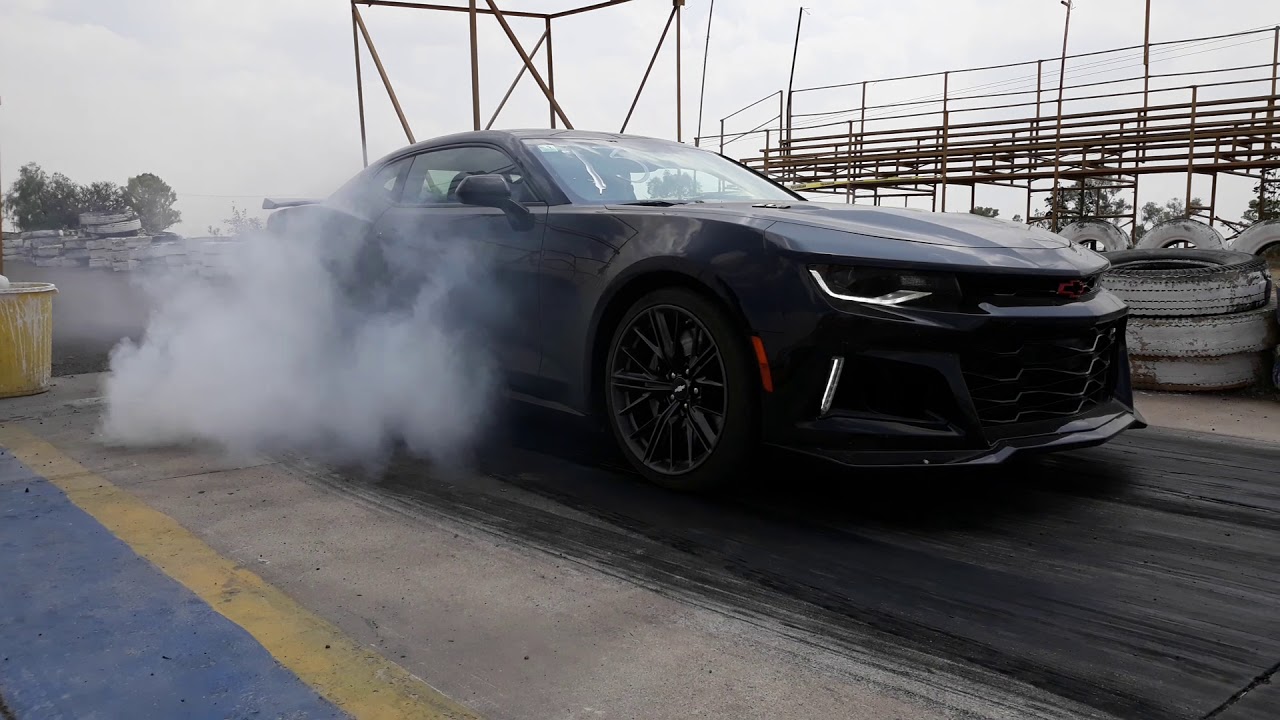 Nitrous Dodge Challenger Hellcat Drag Races Nitrous Chevy Camaro ZL1 ...