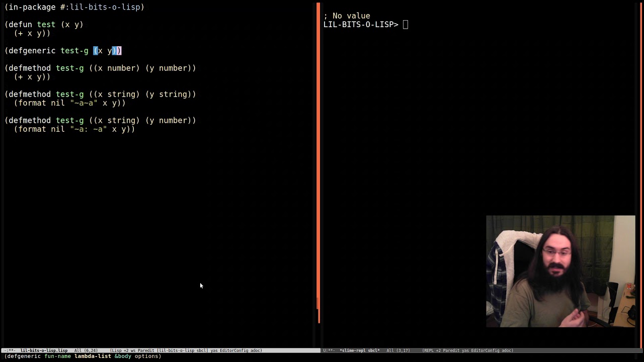 Little bits of Lisp - defgeneric's inline method definitions
