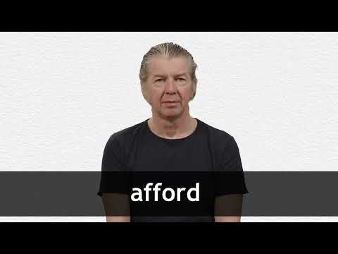 AFFORD definition and meaning | Collins English Dictionary