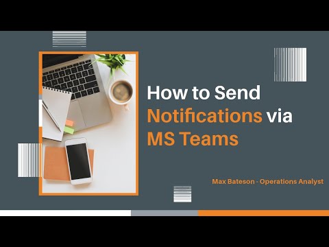 How to Send Notifications via MS Teams